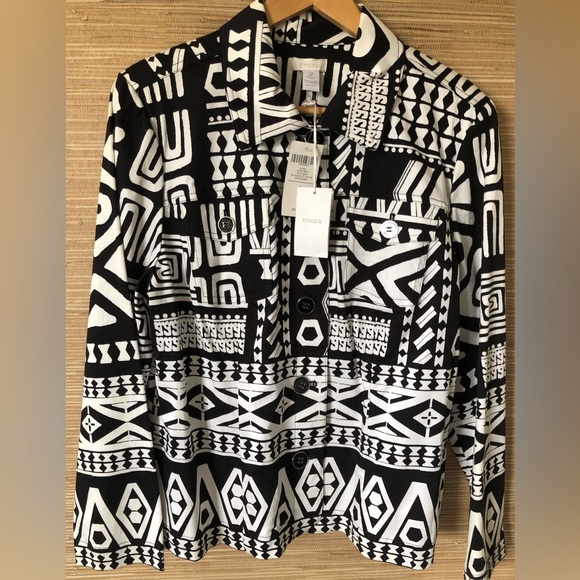Chico's | Jackets & Coats | Nwt Chicos Jacket Sz 2 L Cute Springsummer ...